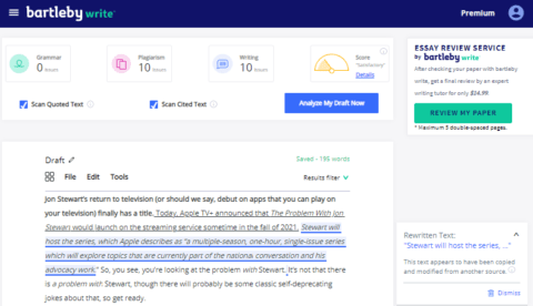 Using Spun Text Detection for Good Grades | bartleby